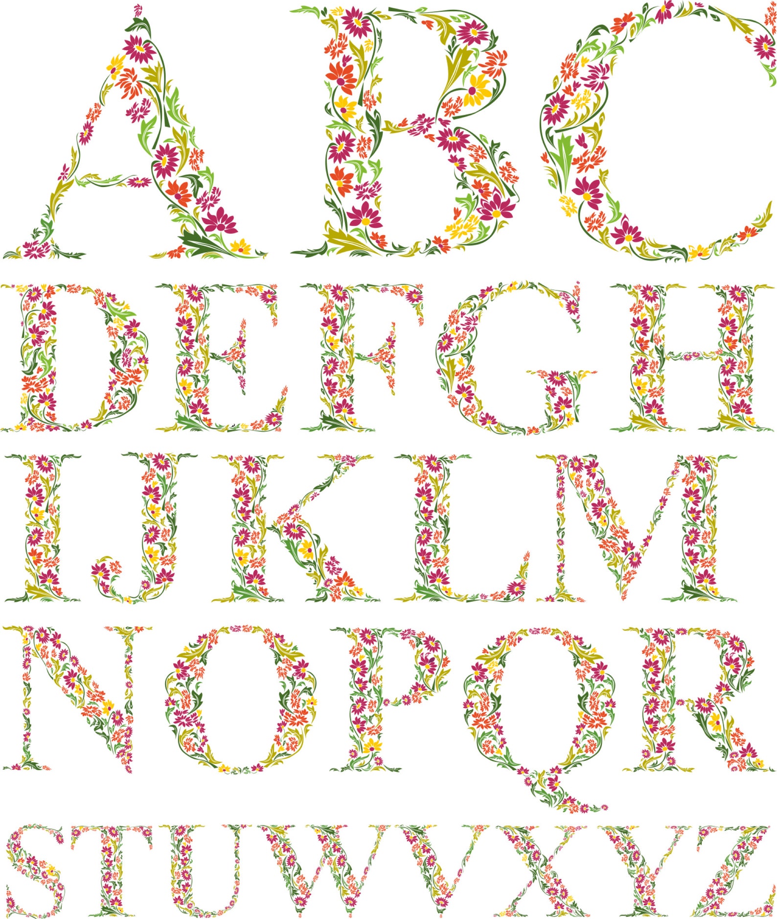 Alphabet Svg, Alphabet Clipart, Alphabet Svg File, Vector File ...