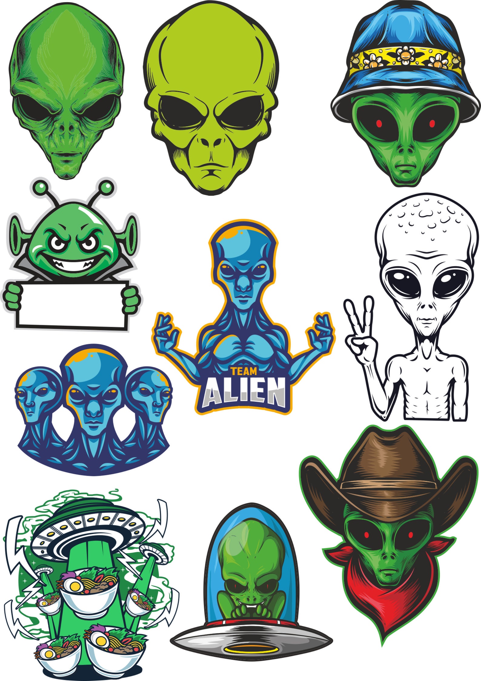 Alien Svg Images, Alien Clipart, Alien Svg Files, Vector Files, Cricut ...