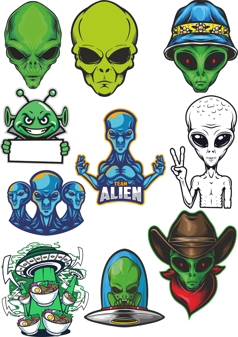 Alien Svg Images, Alien Clipart, Alien Svg Files, Vector Files, Cricut ...