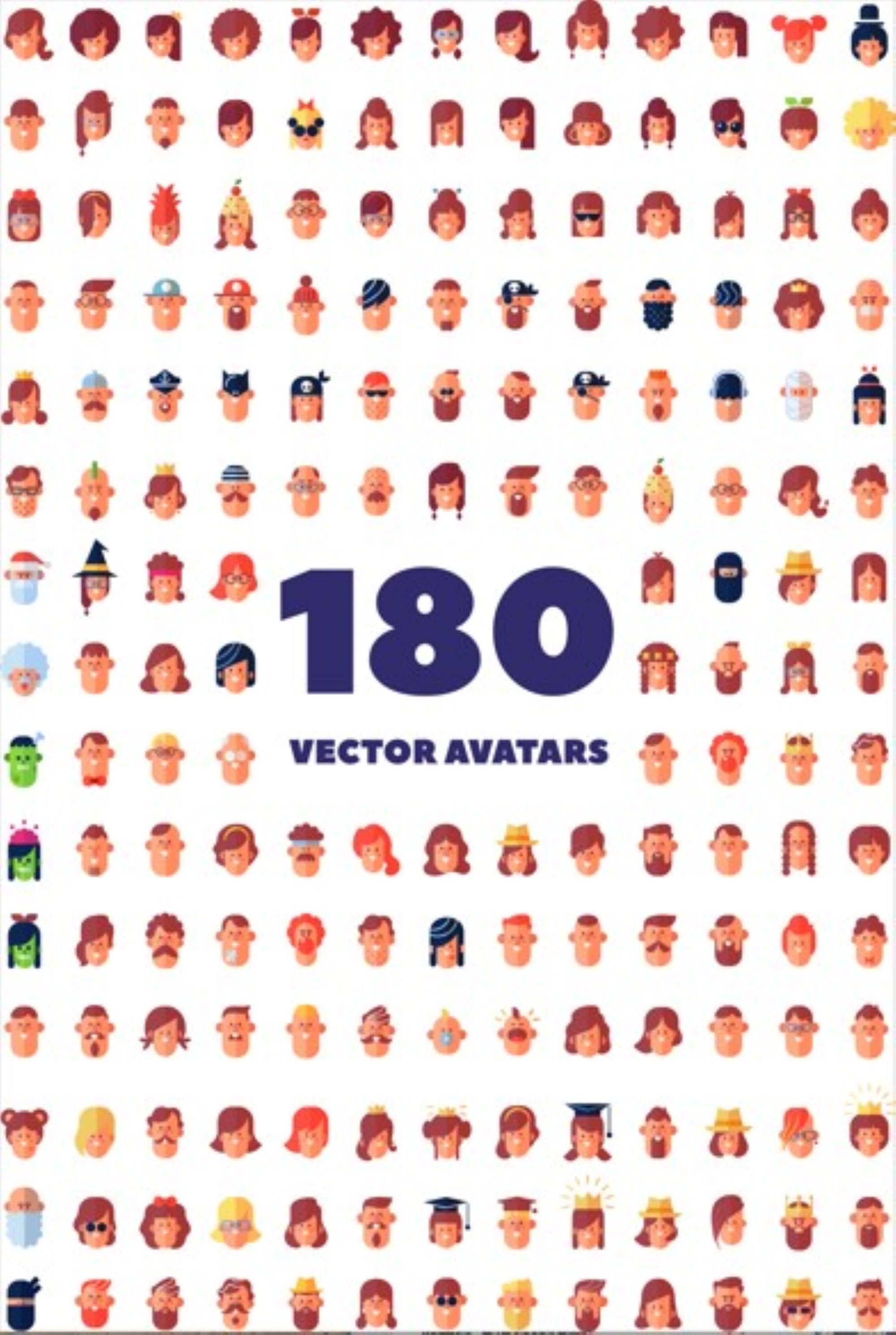 180 Vector Face Avatar SVG, Face Avatar Clipart, Face Avatar Svg File ...