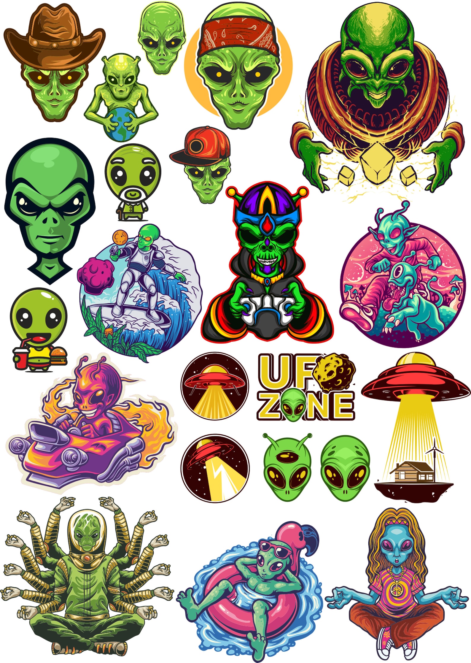 Alien Svg Images, Alien Clipart, Alien Svg Files, Vector Files, Cricut ...