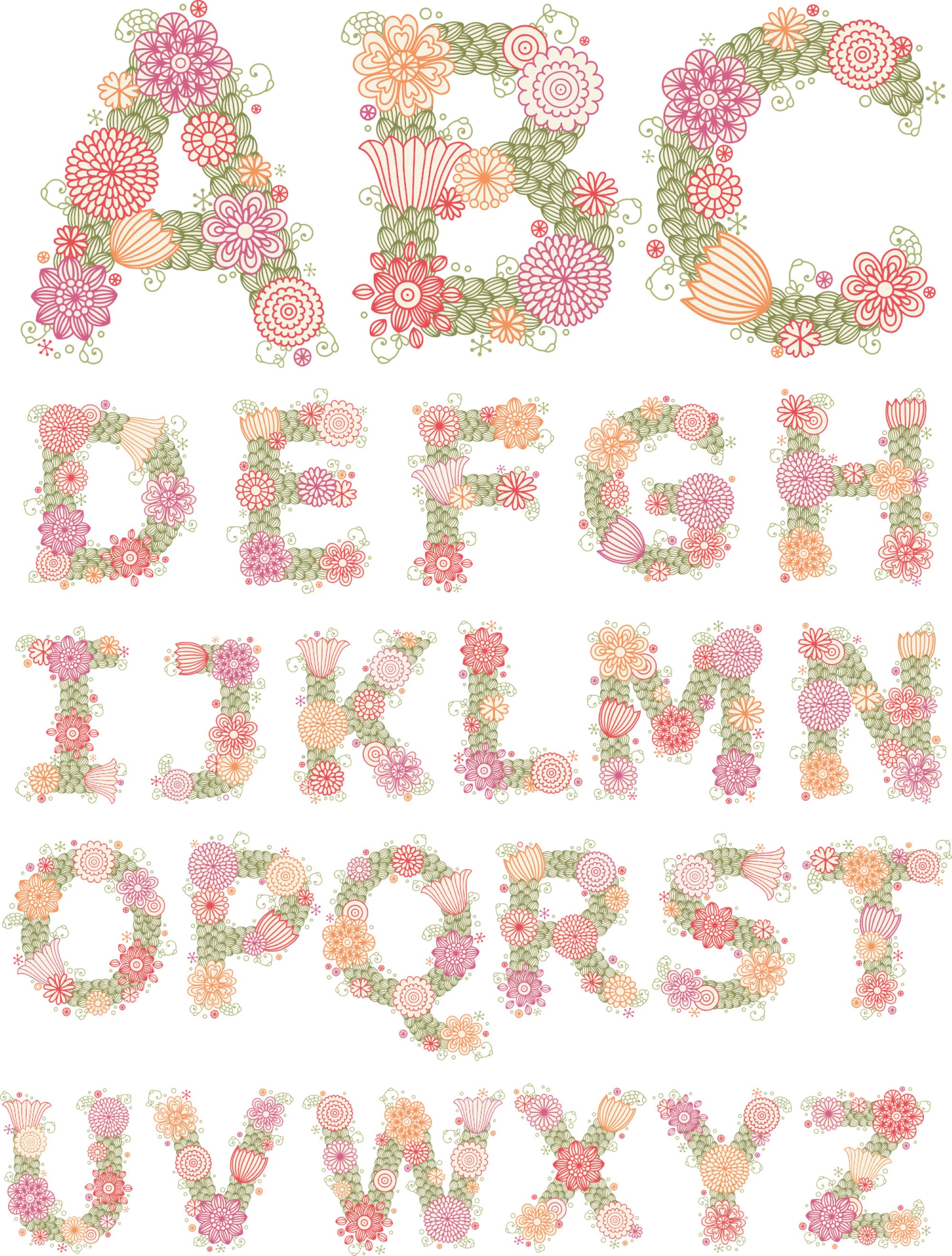 Alphabet Svg, Alphabet Clipart, Alphabet Svg File, Vector File ...