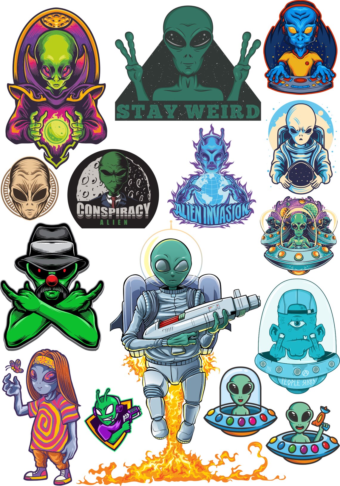 Alien Svg Images, Alien Clipart, Alien Svg Files, Vector Files, Cricut ...