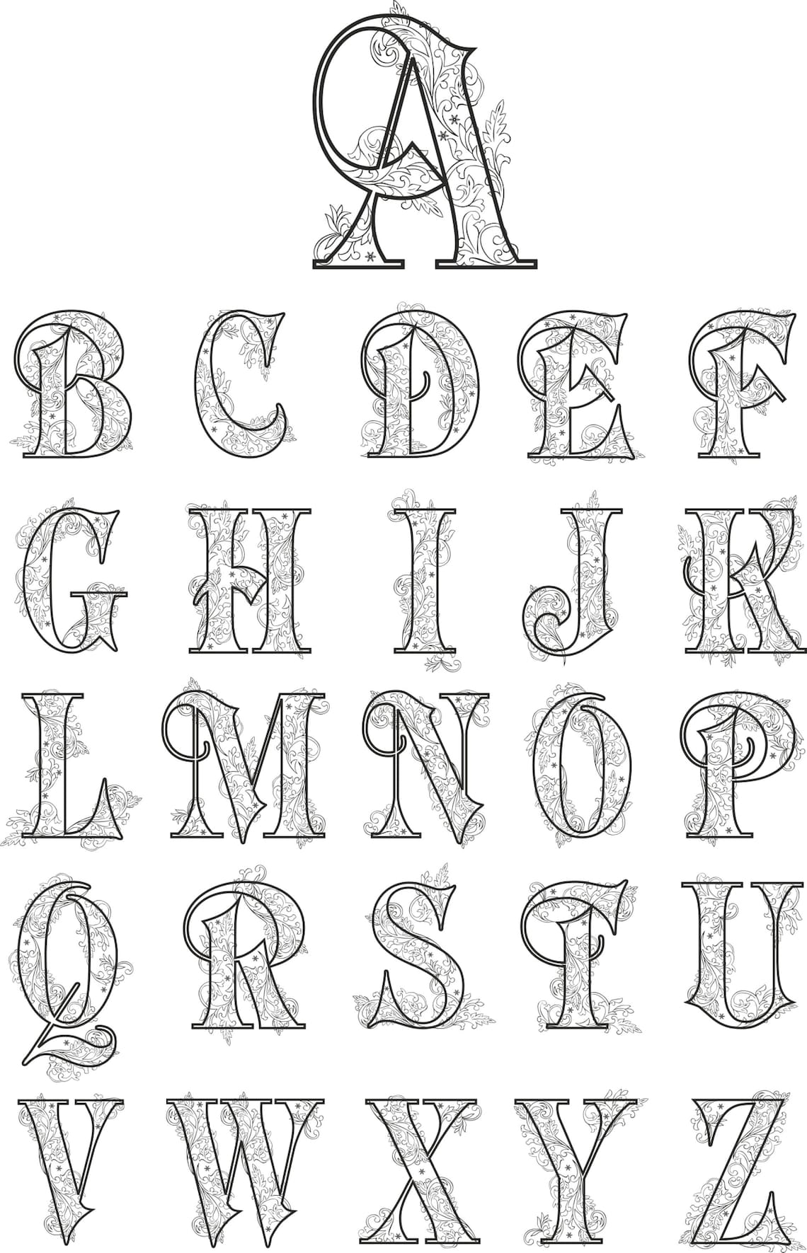 Alphabet Svg, Alphabet Clipart, Alphabet Svg File, Vector File ...