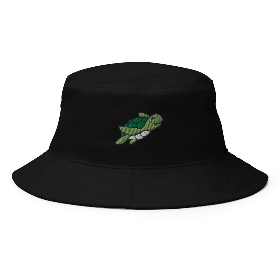 Turtle Bucket Hat, Embroidered Hat, Leatherback Turtle, Baseball Cap ...