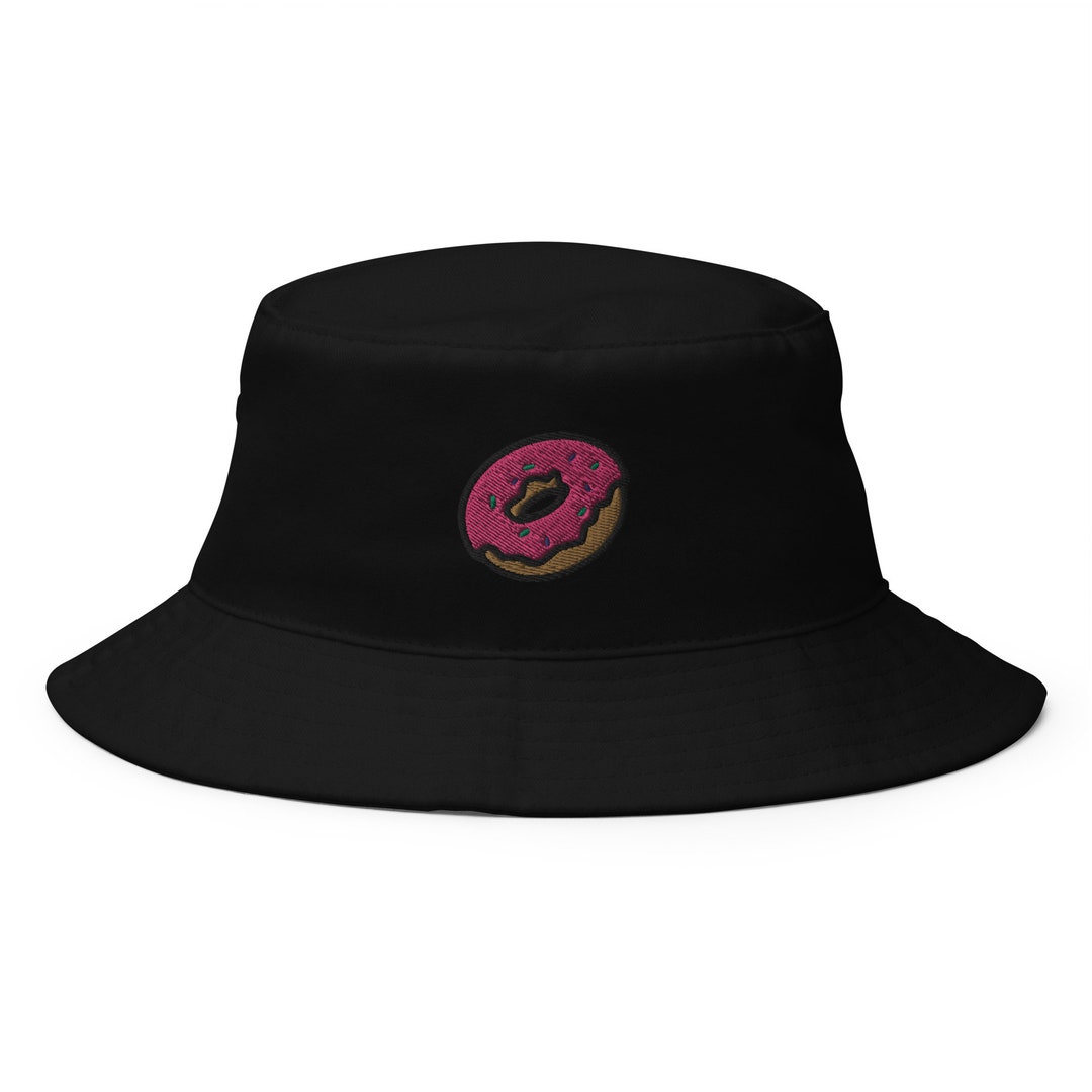 Donut Bucket Hat, Corduroy Hat, Embroidery, Handmade, Baseball Cap ...