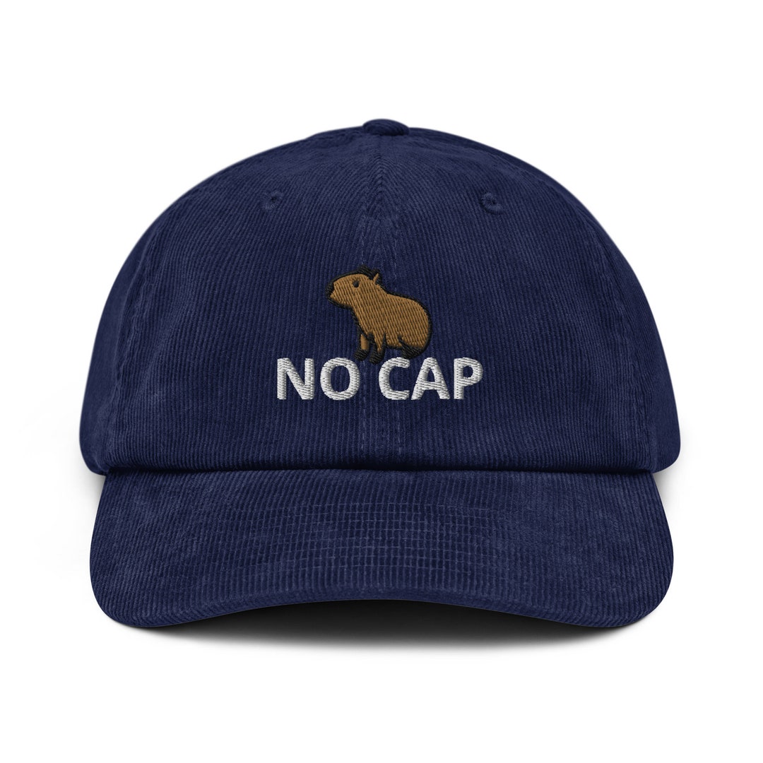 Capybara Hat, Corduroy Hat, Embroidery, Dad Hat, Handmade, Adjustable ...