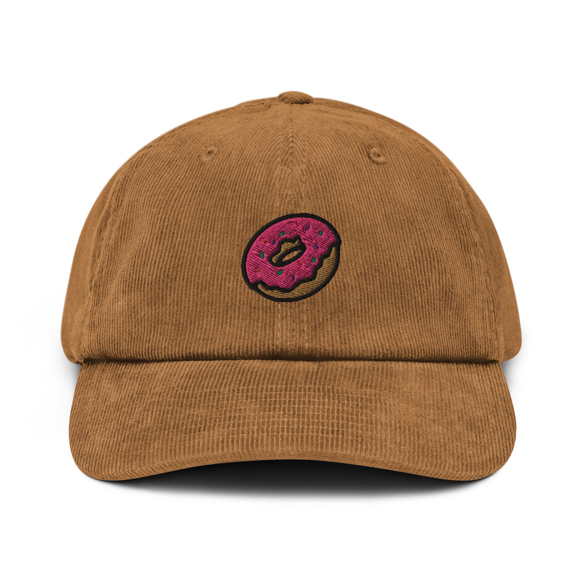Donut Hat, Corduroy Hat, Embroidery, Handmade, Baseball Cap, Gift ...