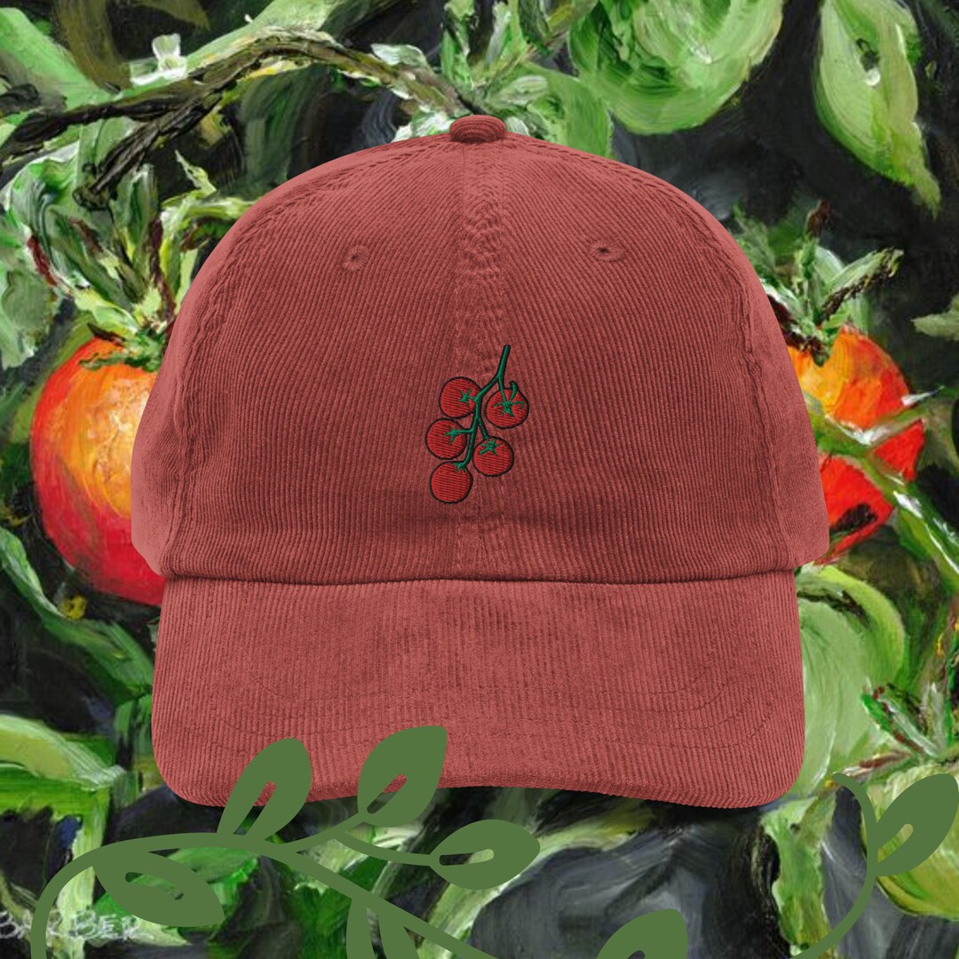 Tomato Cap, Vintage Corduroy Cap, Embroidery, Dad Hat, Unisex ...