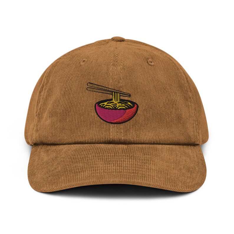 Ramen Hat, Ramen Bowl, Corduroy Hat, Embroidered Baseball Cap, Anime ...