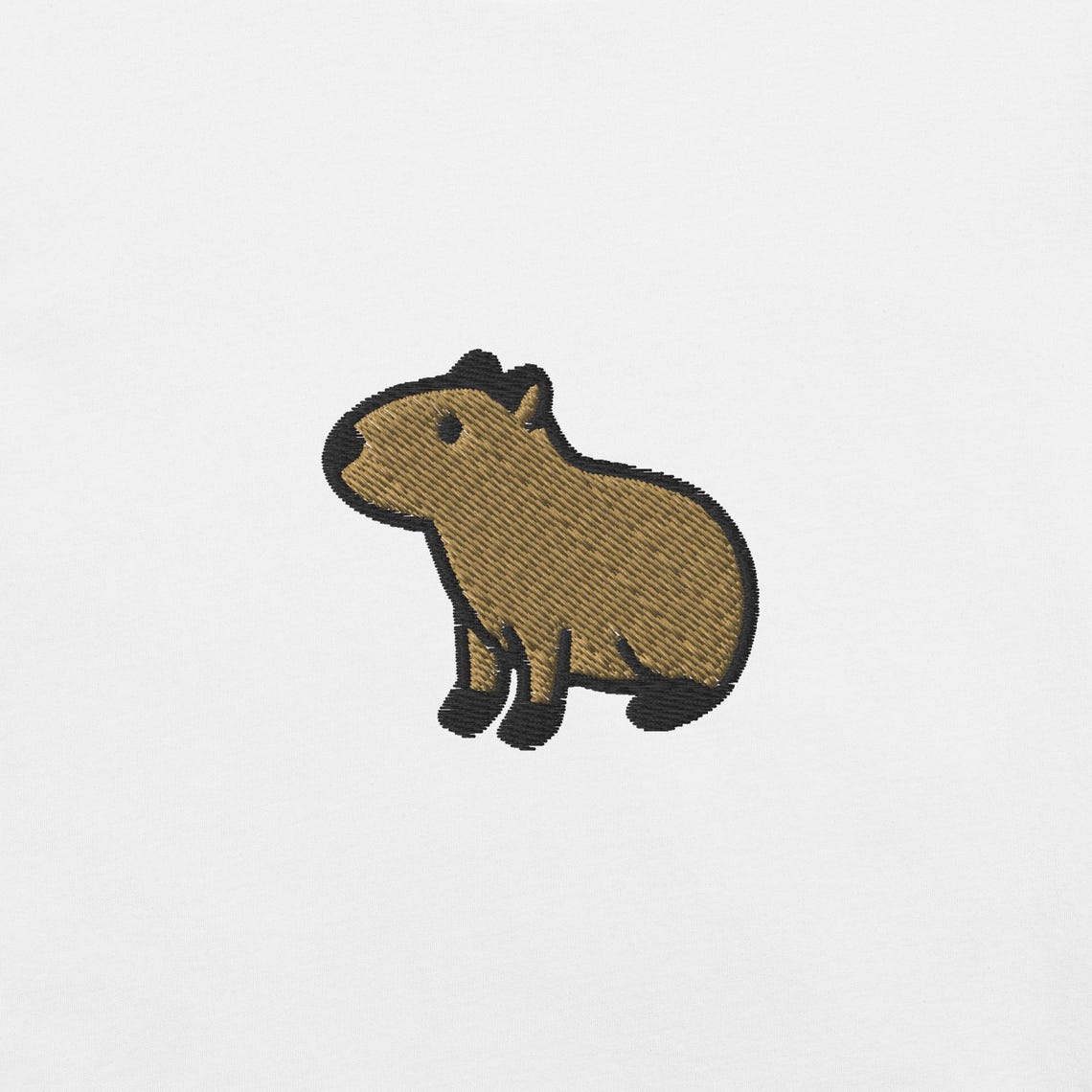 Capybara Embroidered T-shirt – Cute Capybara Shirt, Animal Aesthetic ...