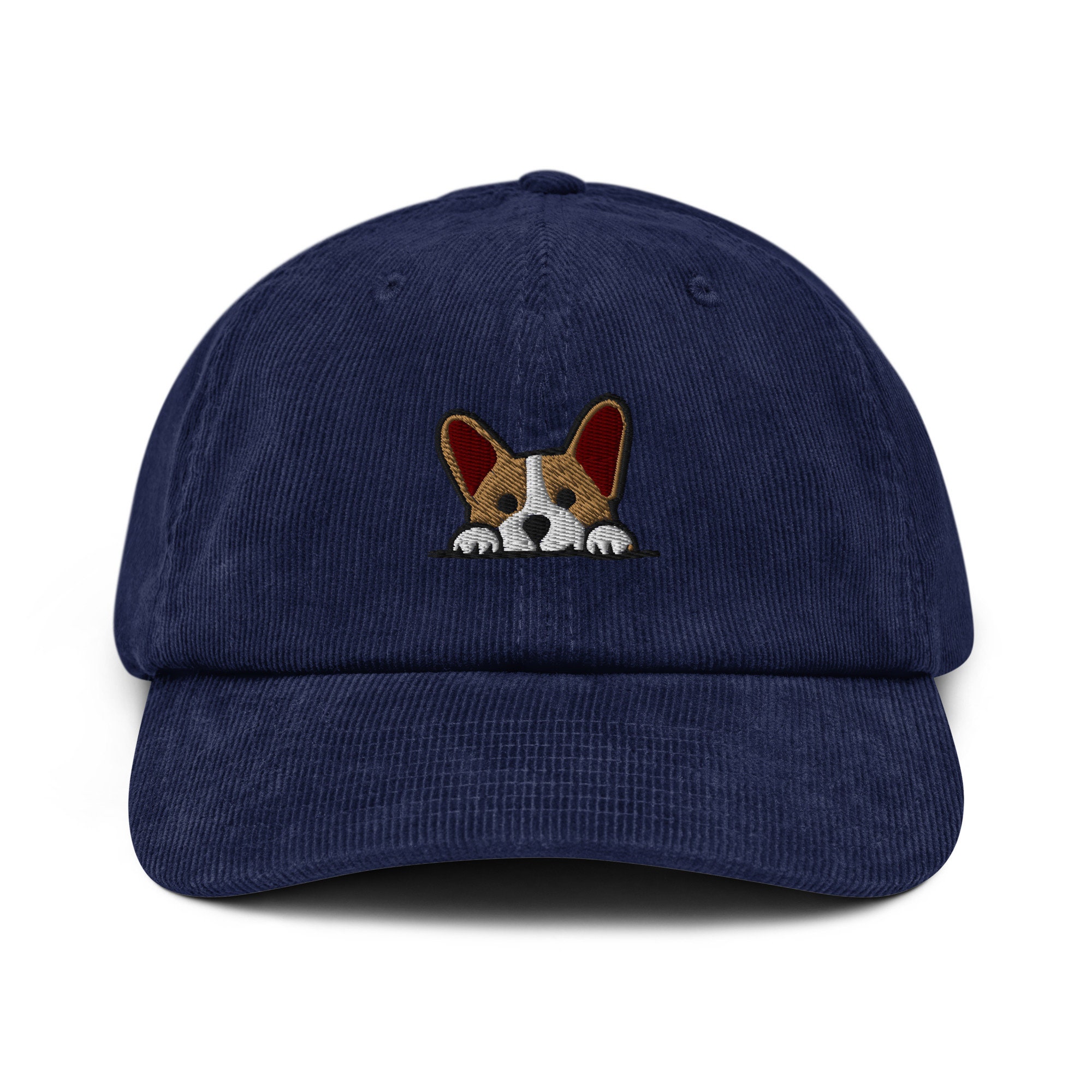 Corgi Corduroy Hat, Embroidered Baseball Cap, Anime, Vintage Style ...