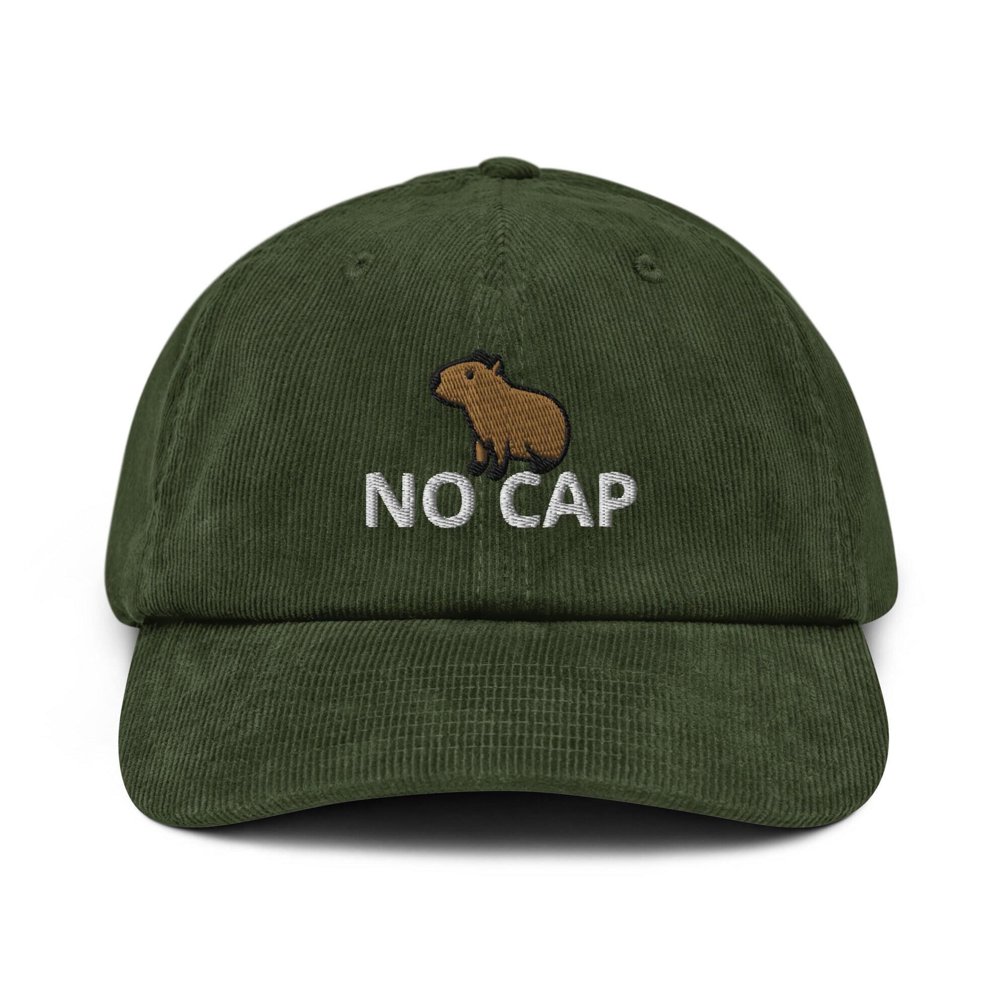 Capybara Hat, Corduroy Hat, Embroidery, Dad Hat, Handmade, Adjustable ...