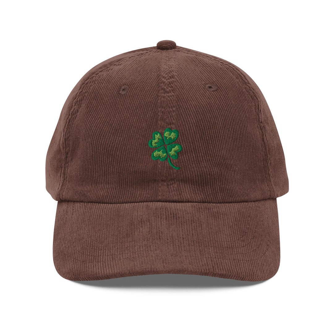 4 Leaf Clover Embroidered Vintage Cap for Good Luck - Handmade ...