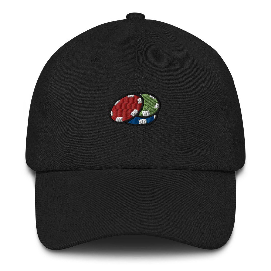 Casino Chips Dad Hat, Cotton Baseball Cap, Embroidered Design, Gift ...