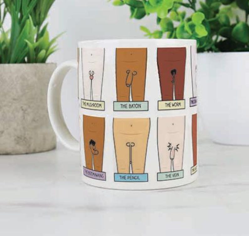 Rude Willy Penis Mug Offensive Mug Adult Humour Cock Ceramic Novelty ...