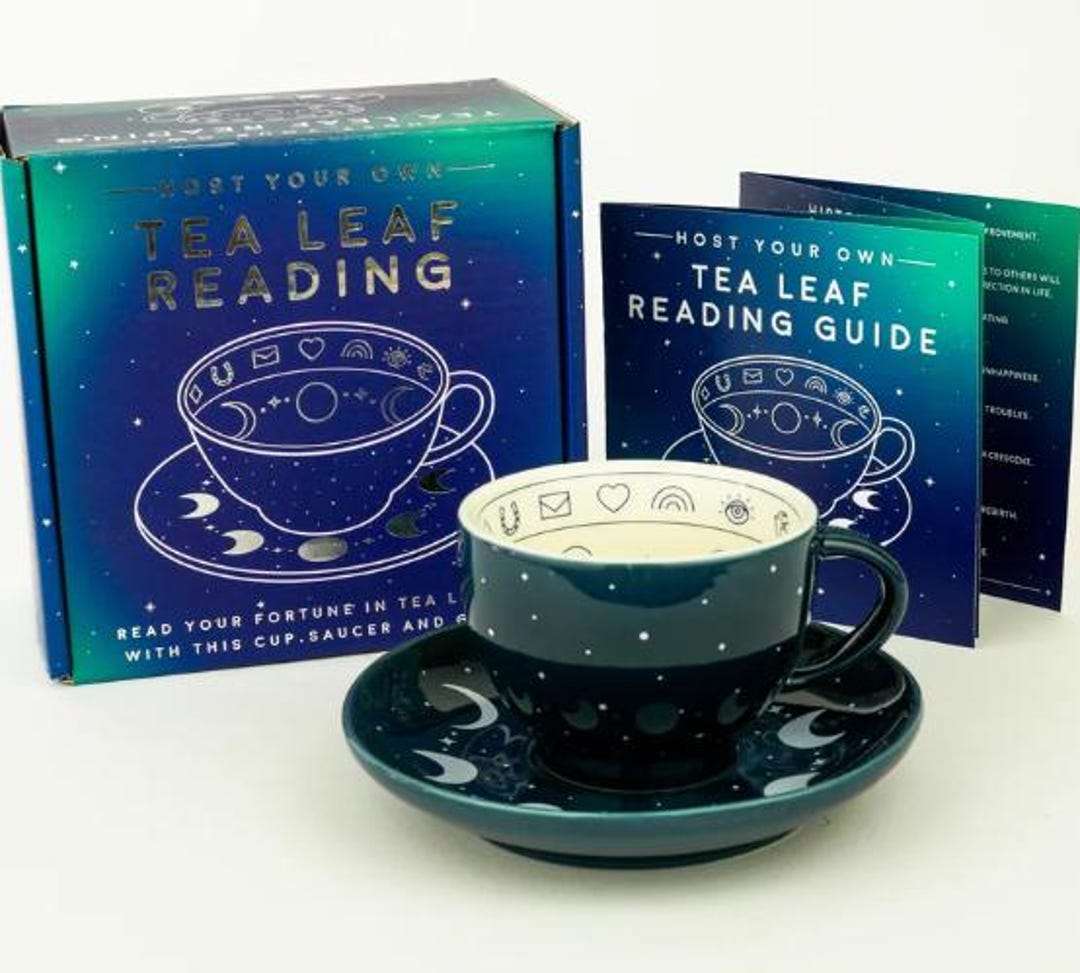 Fortune Telling Ceramic Teacup & Saucer Tea Leaf Future Knowledge ...