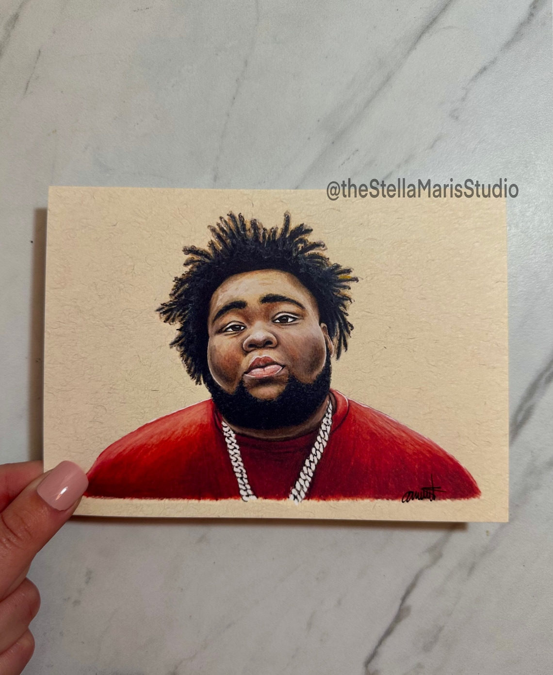 Rod Wave Drawing Print | Beautiful Mind | - Etsy