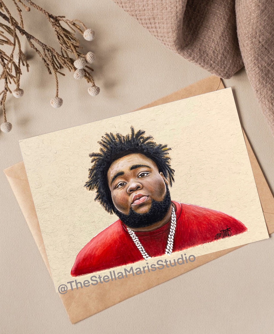 Rod Wave Drawing Print | Beautiful Mind | - Etsy