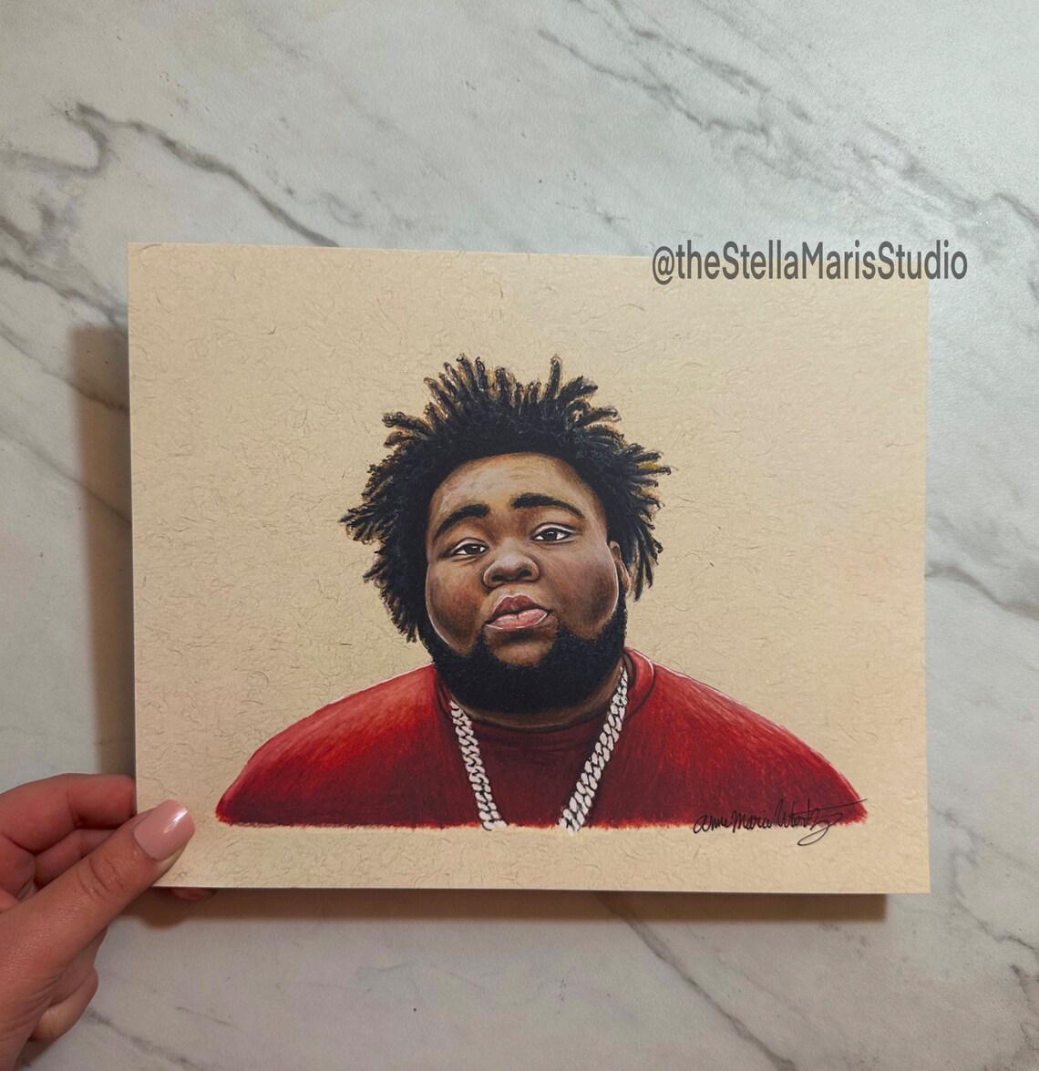 Rod Wave Drawing Print | Beautiful Mind | - Etsy