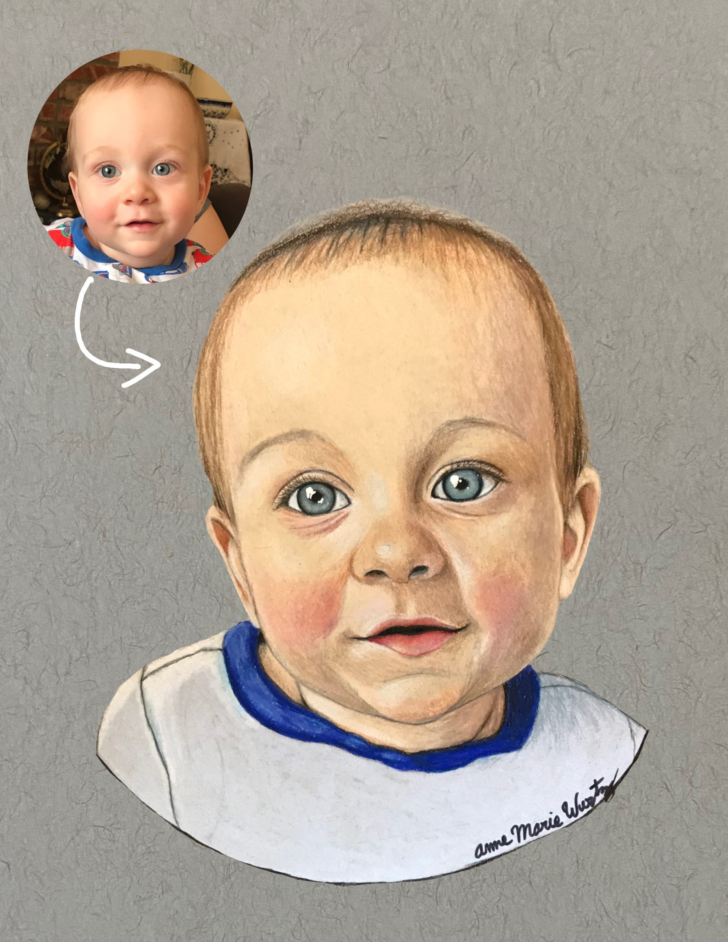Custom Draw Colored Pencil Portrait - Etsy
