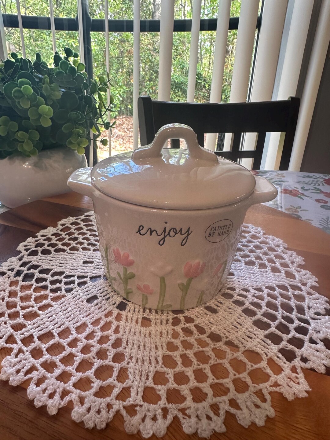 Ceramic “ENJOY” Food Storage Jar - Etsy