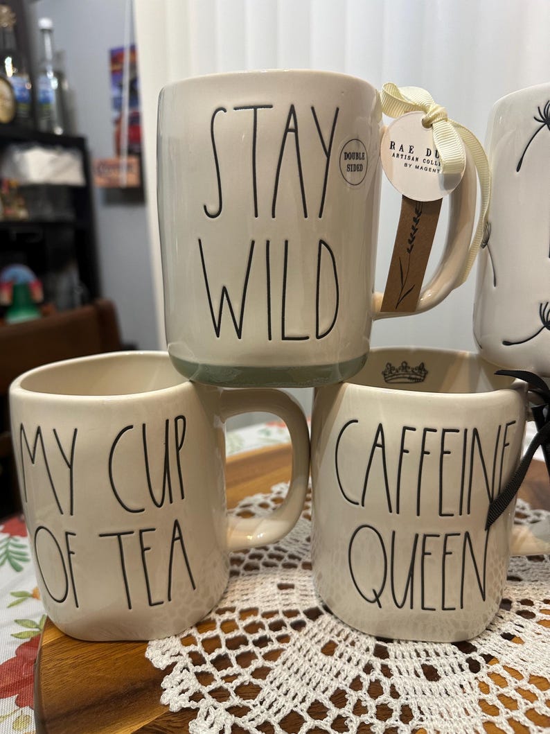 Ceramic RAE DUNN Coffee Mugs - Etsy