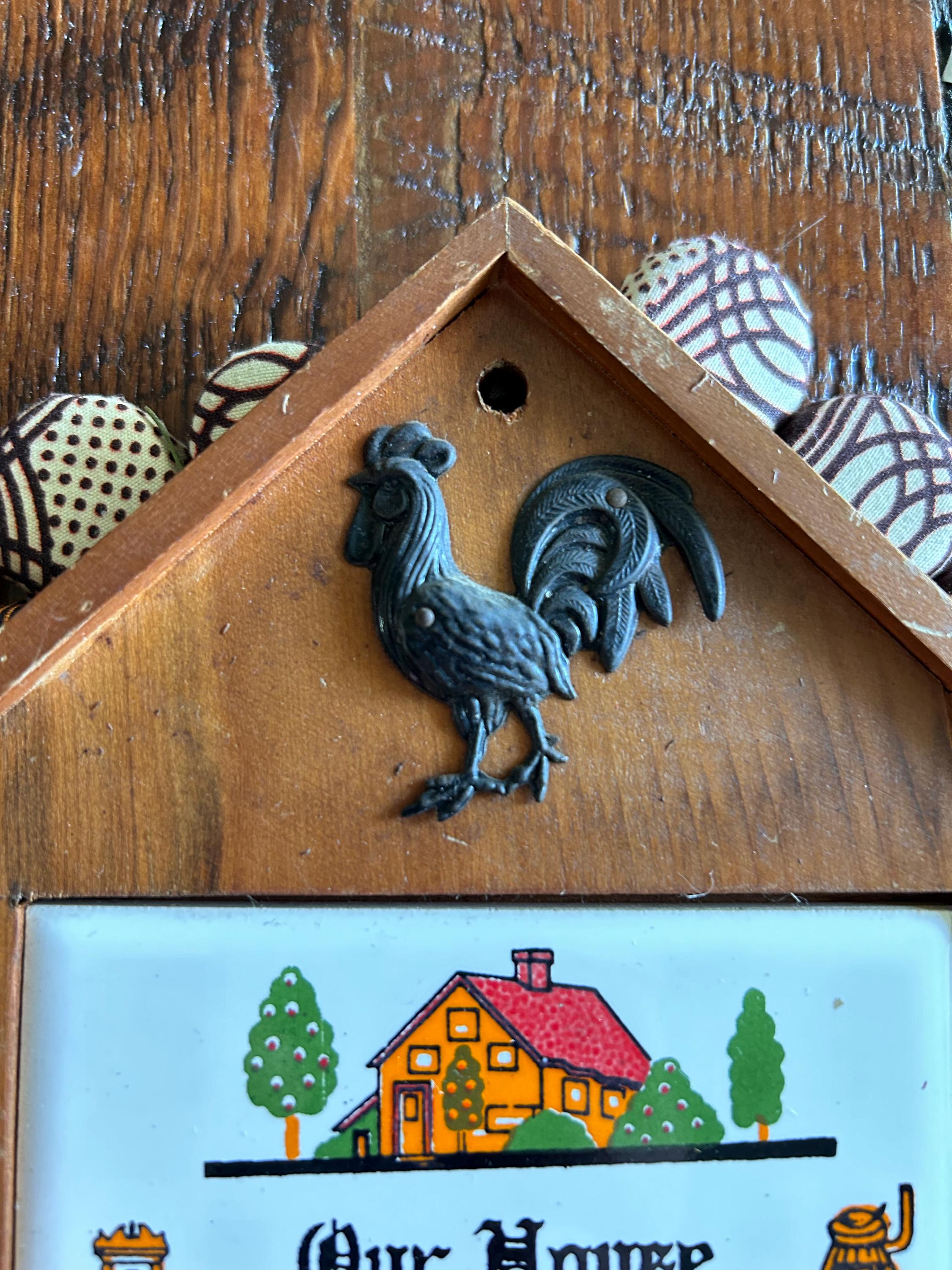 Vintage Trivet With Wood Frame - Etsy