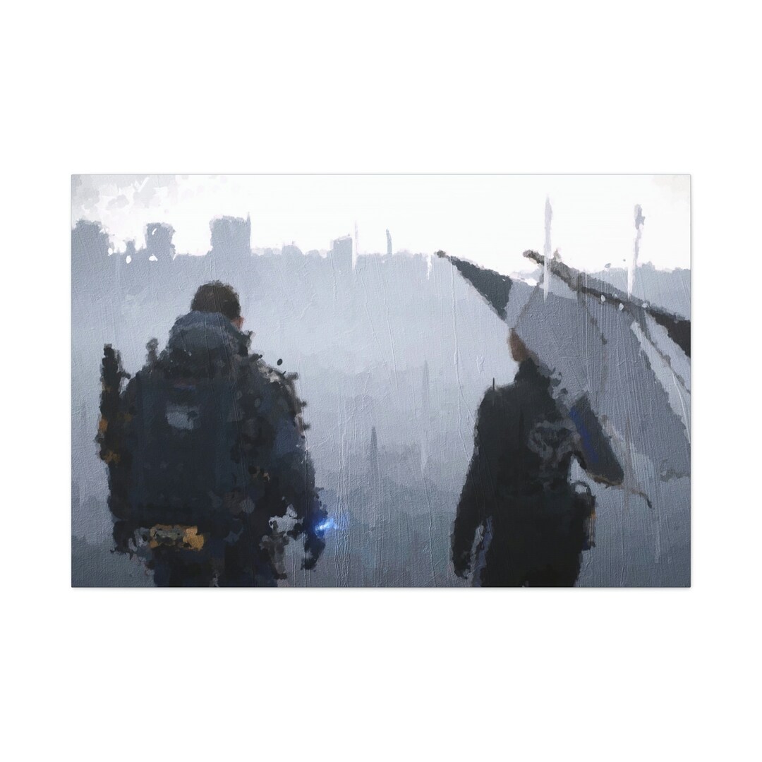 Death Stranding Custom Canvas Wall Art Sam Porter Bridges and Fragile ...
