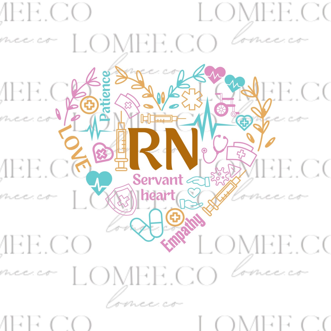 Nurse Heart Png, Hca Svg/png, Heart Svg, Rn Heart Svg, Rn Heart Svg ...