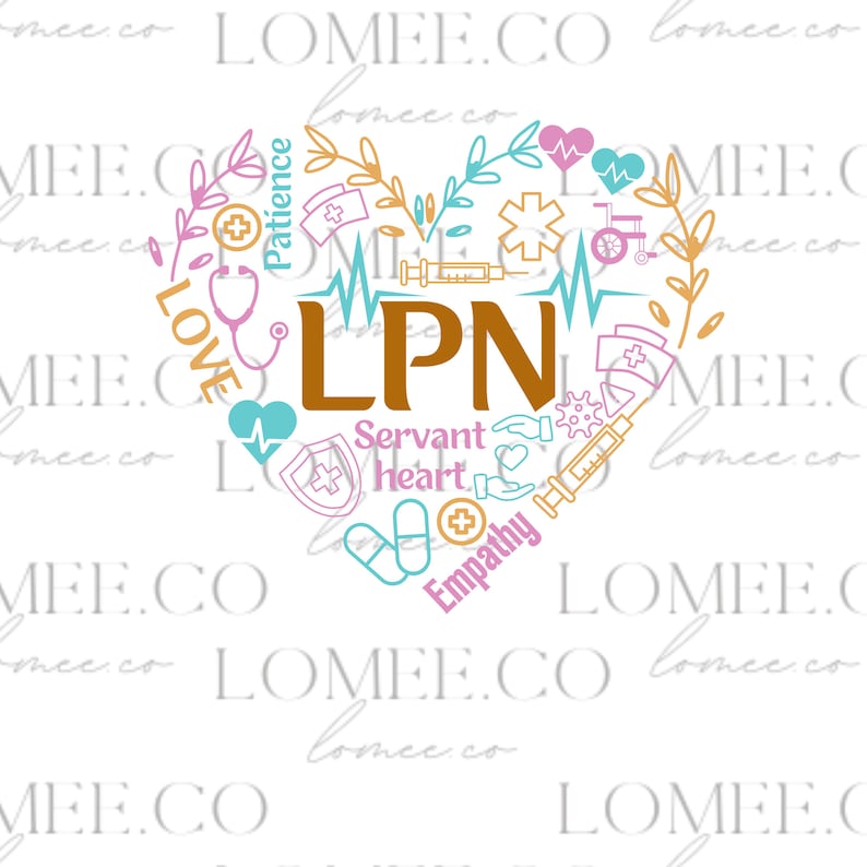 Nurse Heart Png, Nurse Svg/png, Heart Svg, Lpn Heart Svg, Rn Heart Svg ...