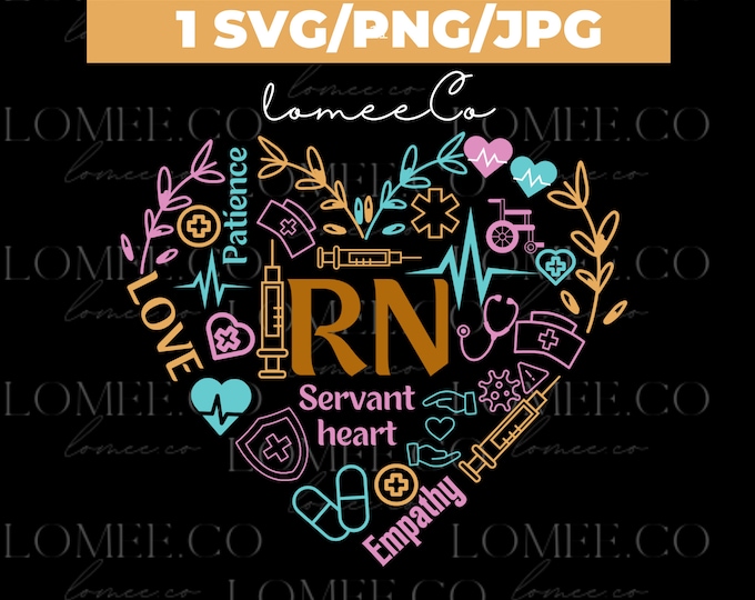 Nurse Heart Png, Hca Svg/png, Heart Svg, Health Care Aide Heart Svg, Rn ...