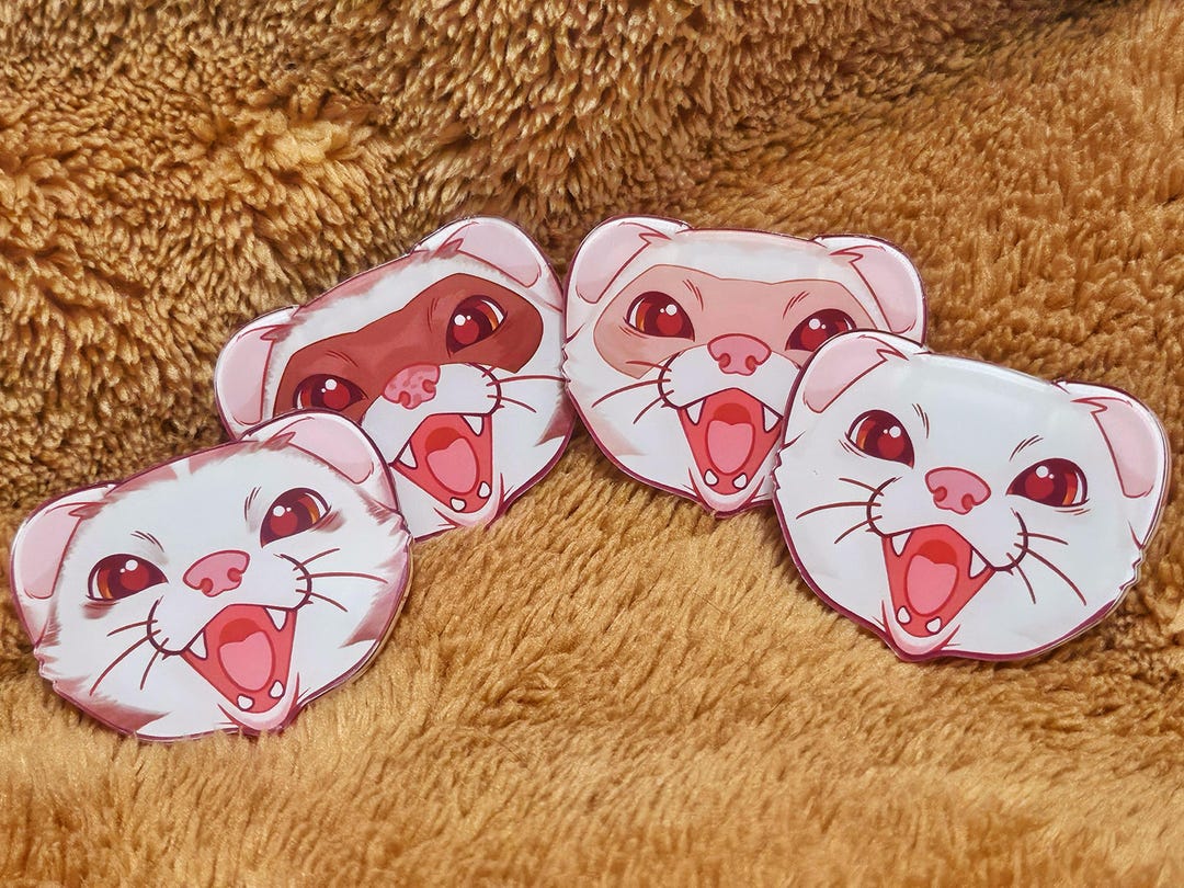 Ferret Faces | 2" Pins - Etsy