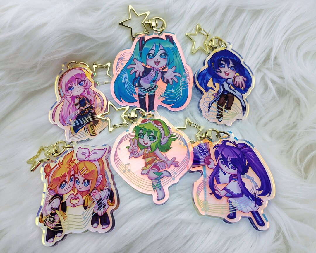 Hatsune Miku and Friends Charms | 2.5" Rainbow Acrylic - Etsy