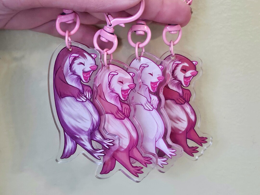 Scruffed Ferrets | 2.5" Acrylic Charms - Etsy