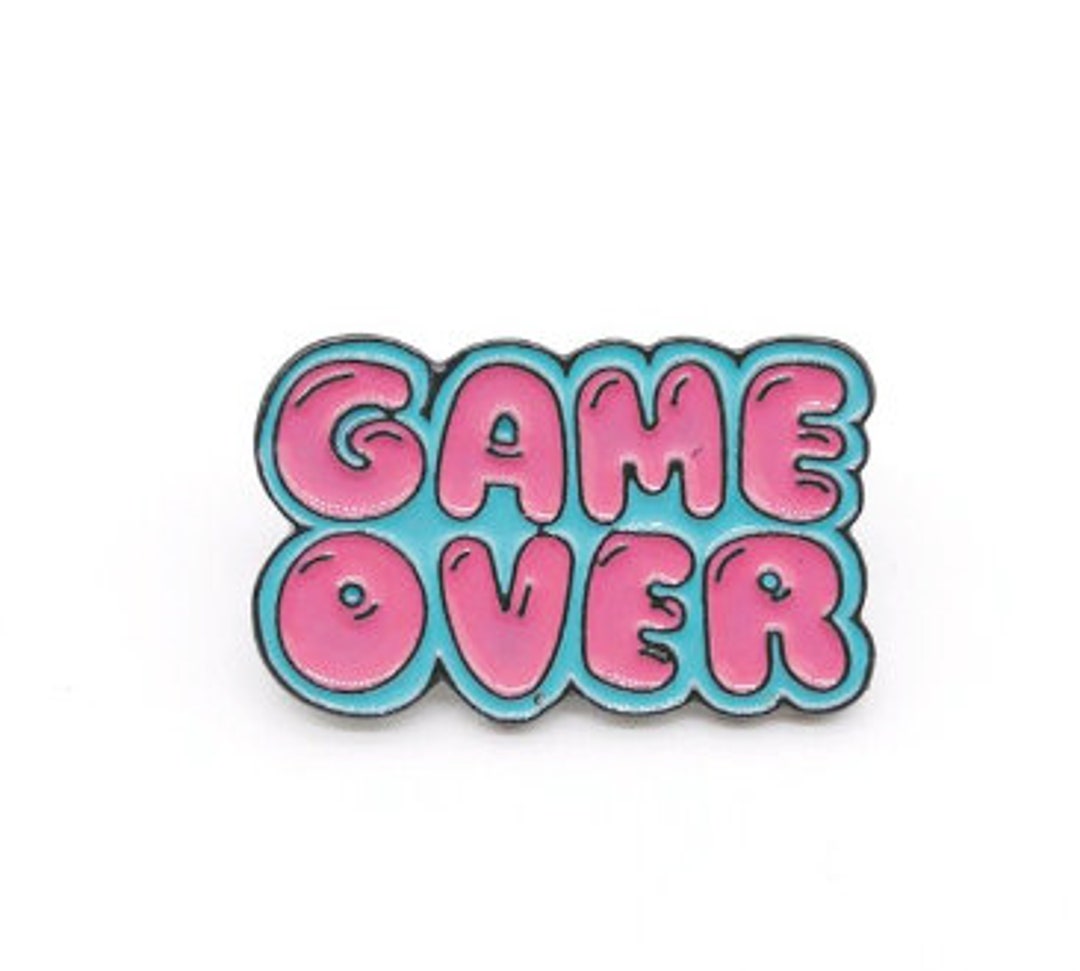 Game Over Enamel/lapel Badge Pin, Show Love for Gaming Culture Fun and ...