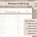 Phone Call Log, Editable Printable Communication Log, Fillable Template ...