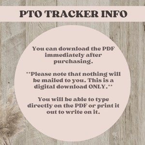 PTO Tracker Printable, Absence Tracker, Paid Time off Form, Employee ...