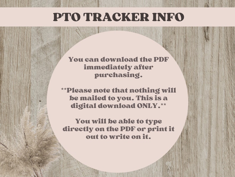 PTO Tracker Printable, Absence Tracker, Paid Time off Form, Employee ...