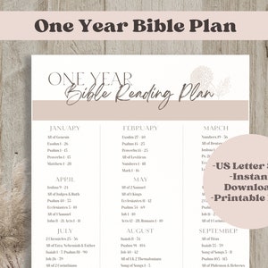 Bible One Year Reading Plan, Read the Whole Bible in a Year, 365 Days ...