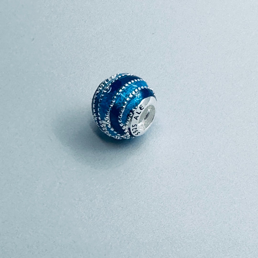 Authentic Pandora Charms Pandora Blue Wave Charm Charms for - Etsy UK