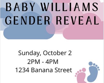 Animated Gender Reveal Invitation - Etsy