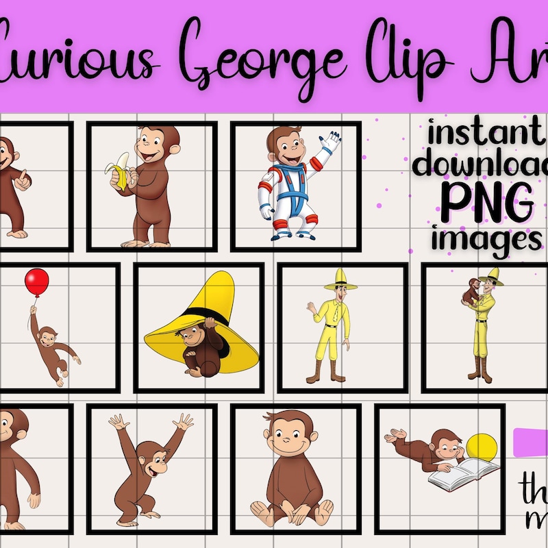 Curious George Svg - Etsy