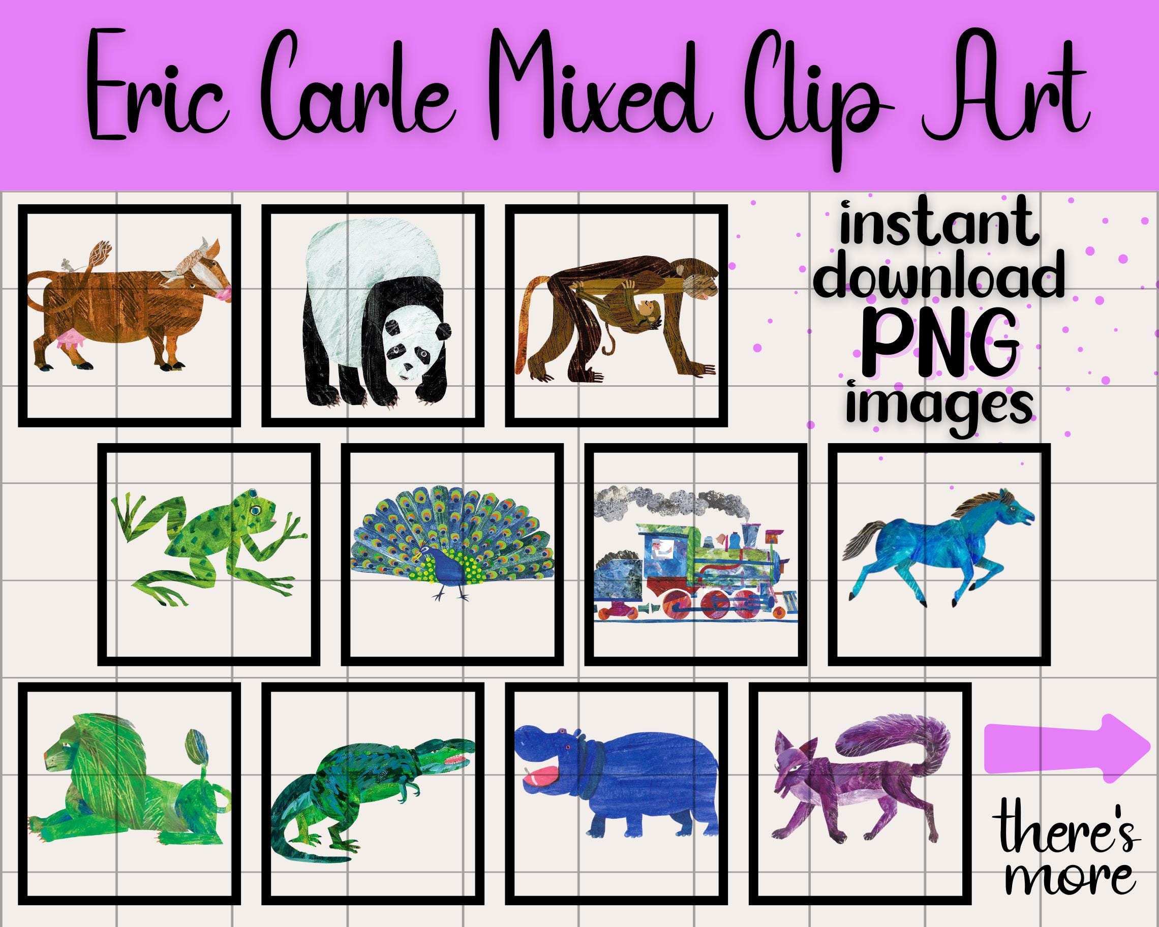 Eric Carle Animals Mixed Clip Art Set | Transparent PNG Digital ...