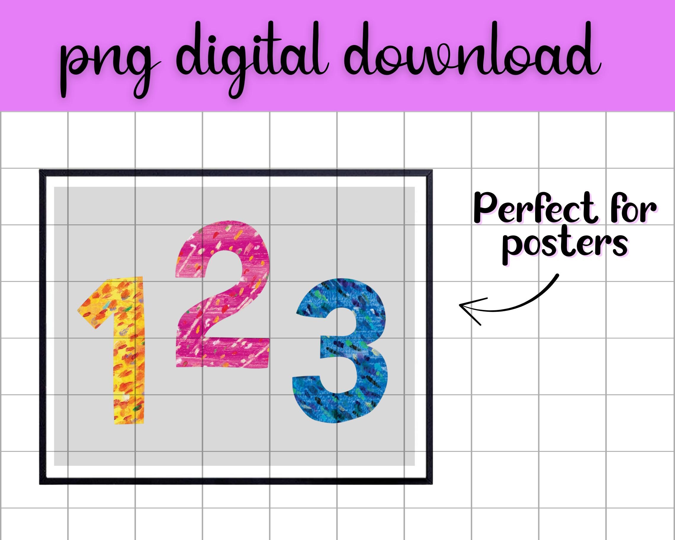 Eric Carle Numbers Clip Art | PNG Letters (digital Download) - Etsy Canada