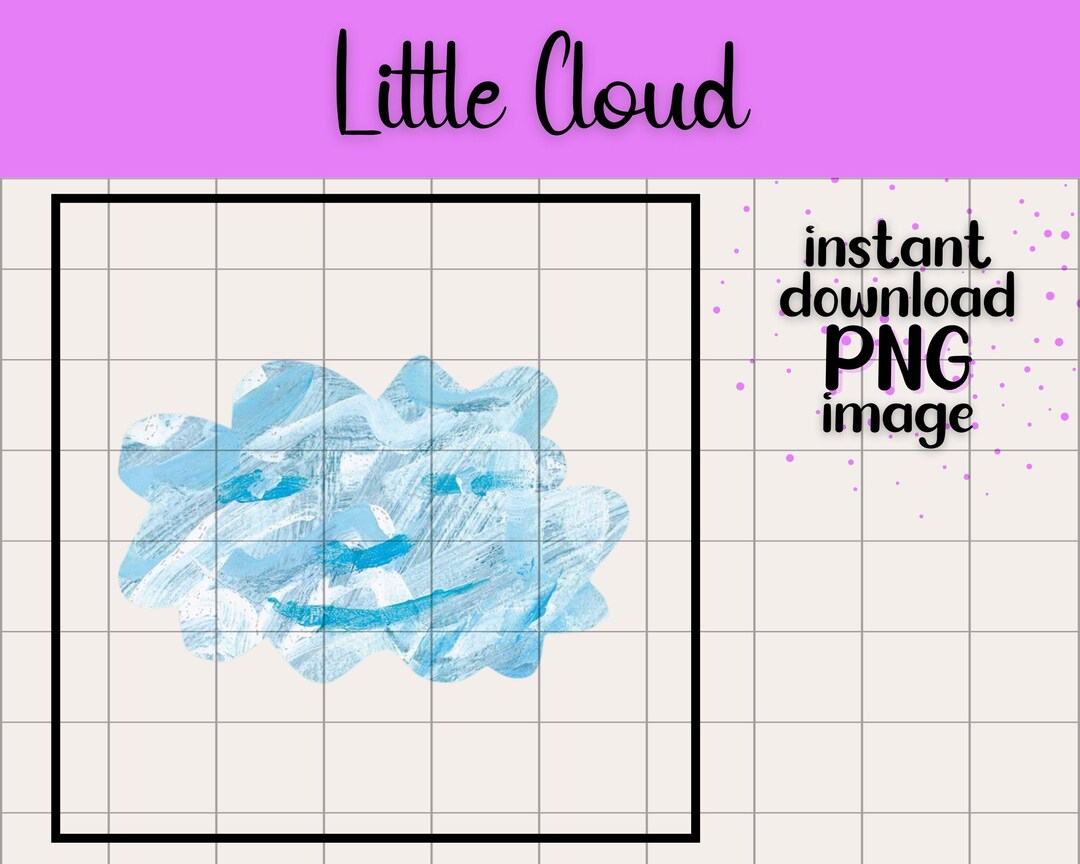 Little Cloud Eric Carle Transparent PNG Digital Download Preschool ...