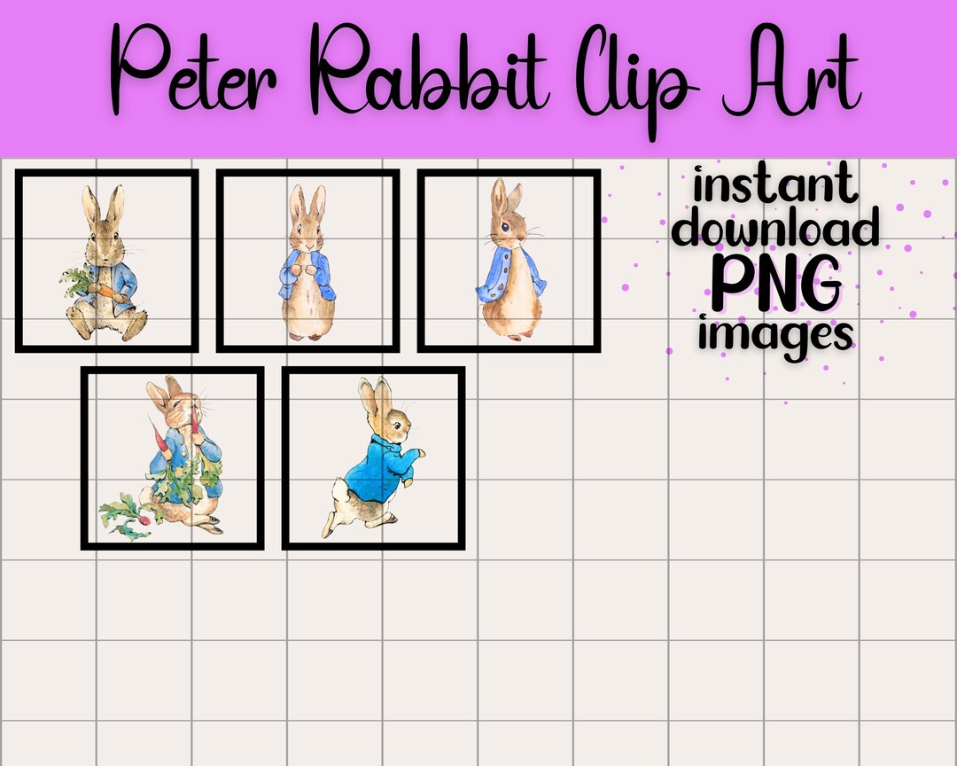 Peter Rabbit Aesthetic Clip Art Digital Download | Transparent PNG ...