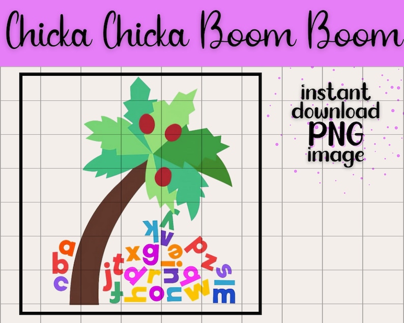 Chicka Chicka Boom Boom PNG | Alphabet Coconut Tree Clip Art (digital ...