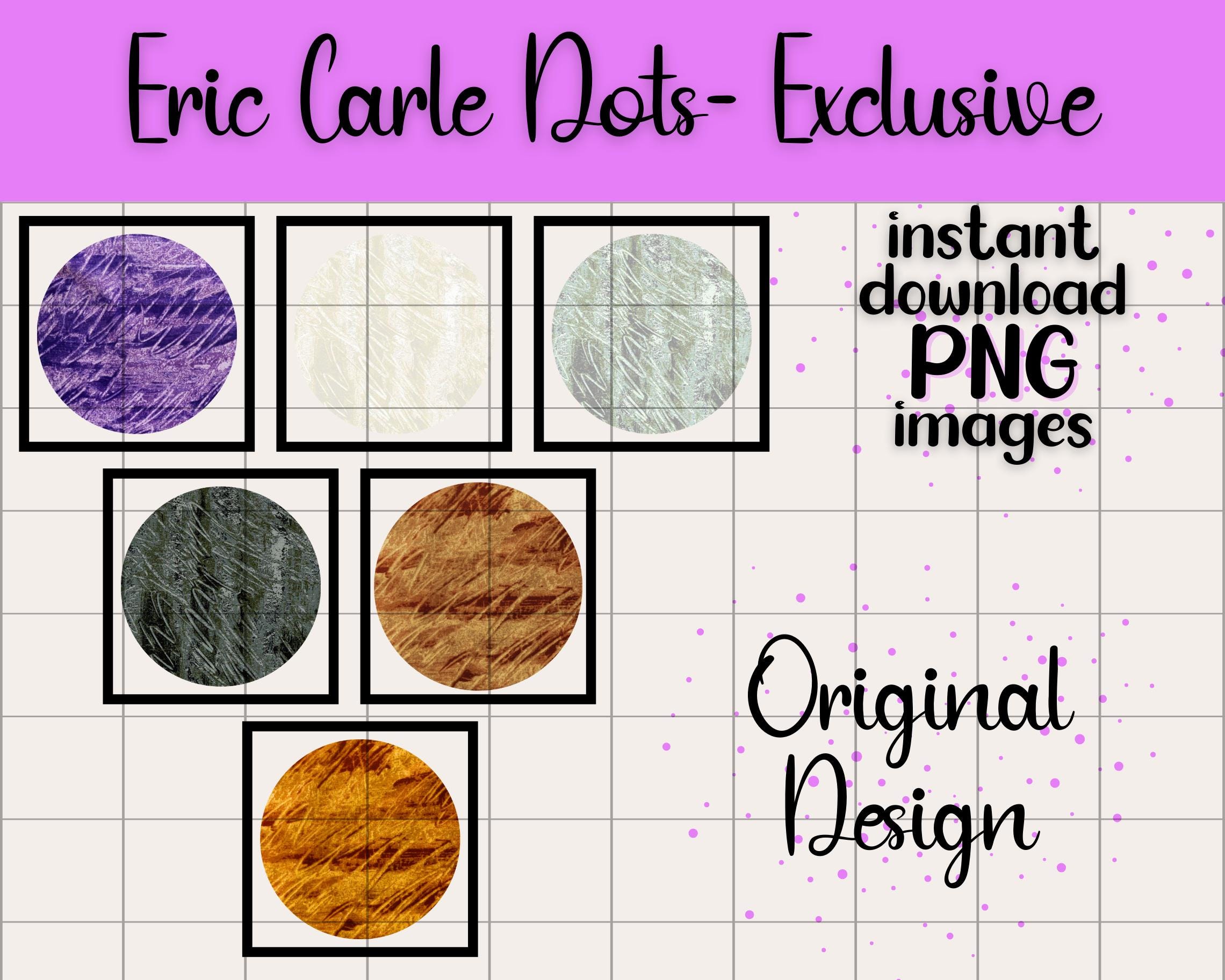 Eric Carle Colored Dots Clip Art Set, Transparent PNG (digital Download ...