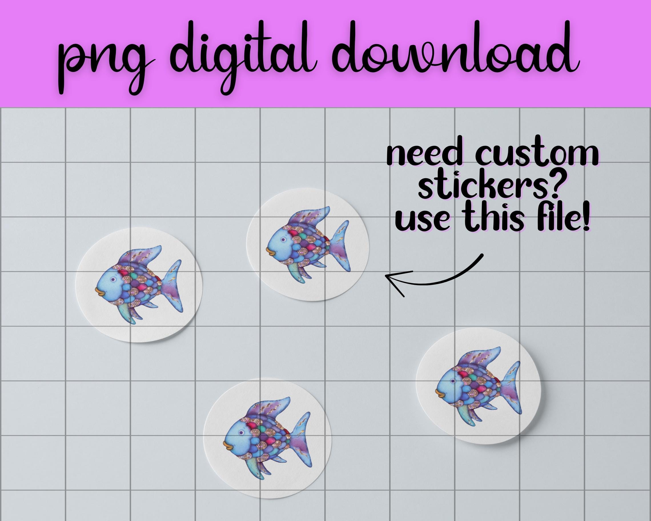 The Rainbow Fish Clip Art Png | Digital Download Transparent PNG ...